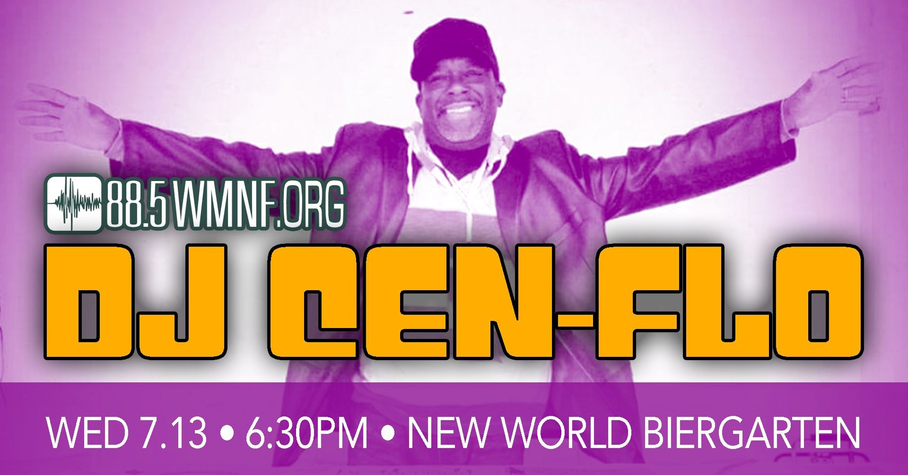 BBQustic! WMNF's DJ Cen-Flo @ New World Biergarten - WMNF 88.5 FM