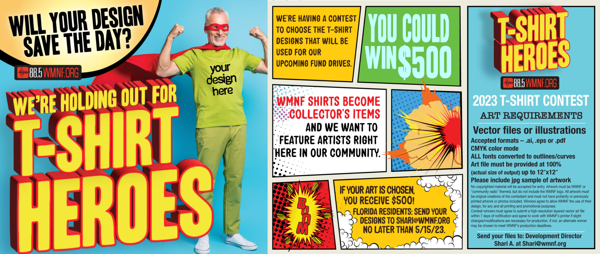 WMNF 2023 T-shirt design contest! Enter for a chance to win $500 - WMNF ...