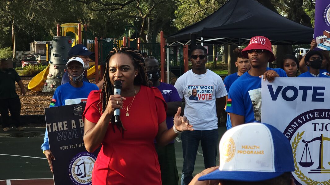 WMNF | "Stay Woke" Bus Tour stops in East Tampa for voting rights rally ...