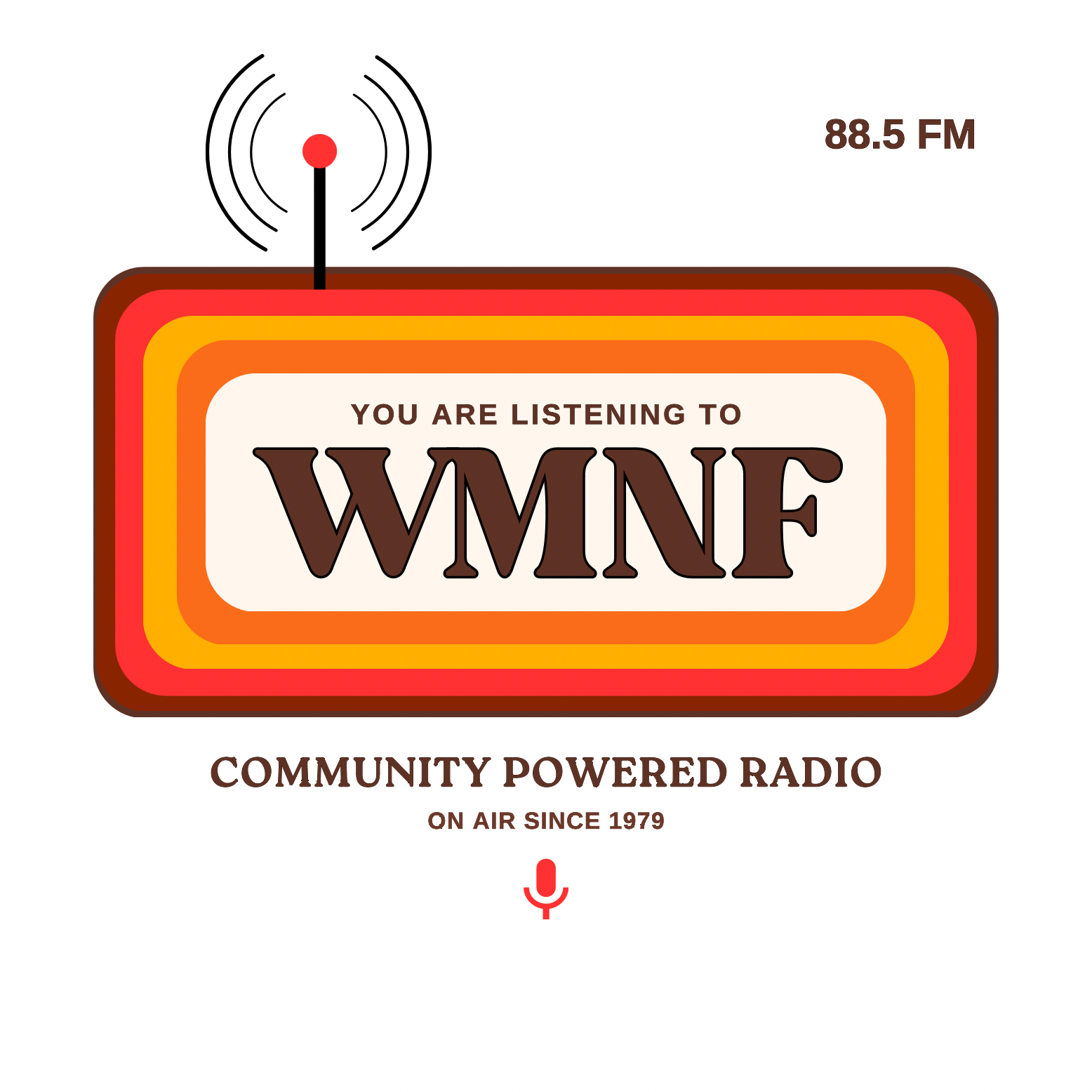 WMNF | Local artists capture WMNF vibe with T-shirt design contest ...